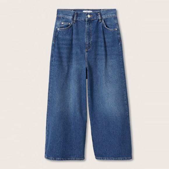 Mango | Jeans | Mng Denim Wide Leg Crop Jeans | Poshmark